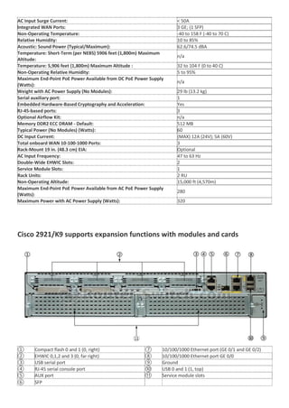 Cisco 2921 specs | PDF