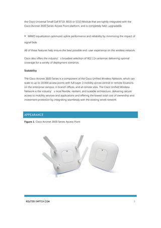 Cisco 3600 access point datasheet | PDF