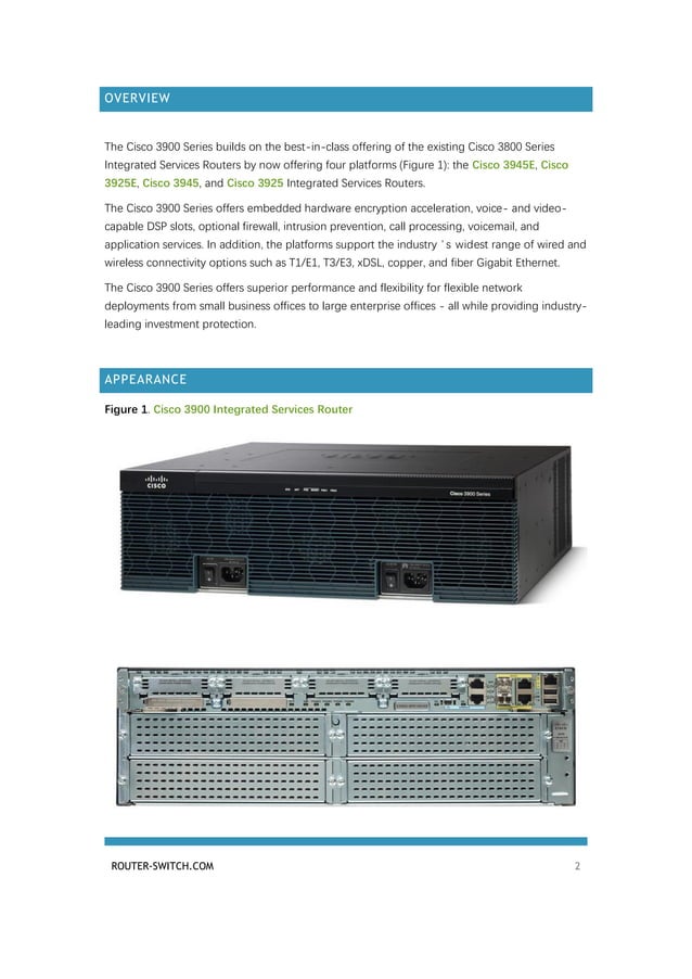 Cisco 3900 series router datasheet | PDF