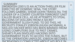 MOVIE REVIEW: SWORDFISH (2001) HACKING STRATEGIES | PPTX