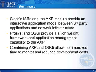 Cisco Application eXtension Platform (AXP) - James Weathersby, Cisco | PDF
