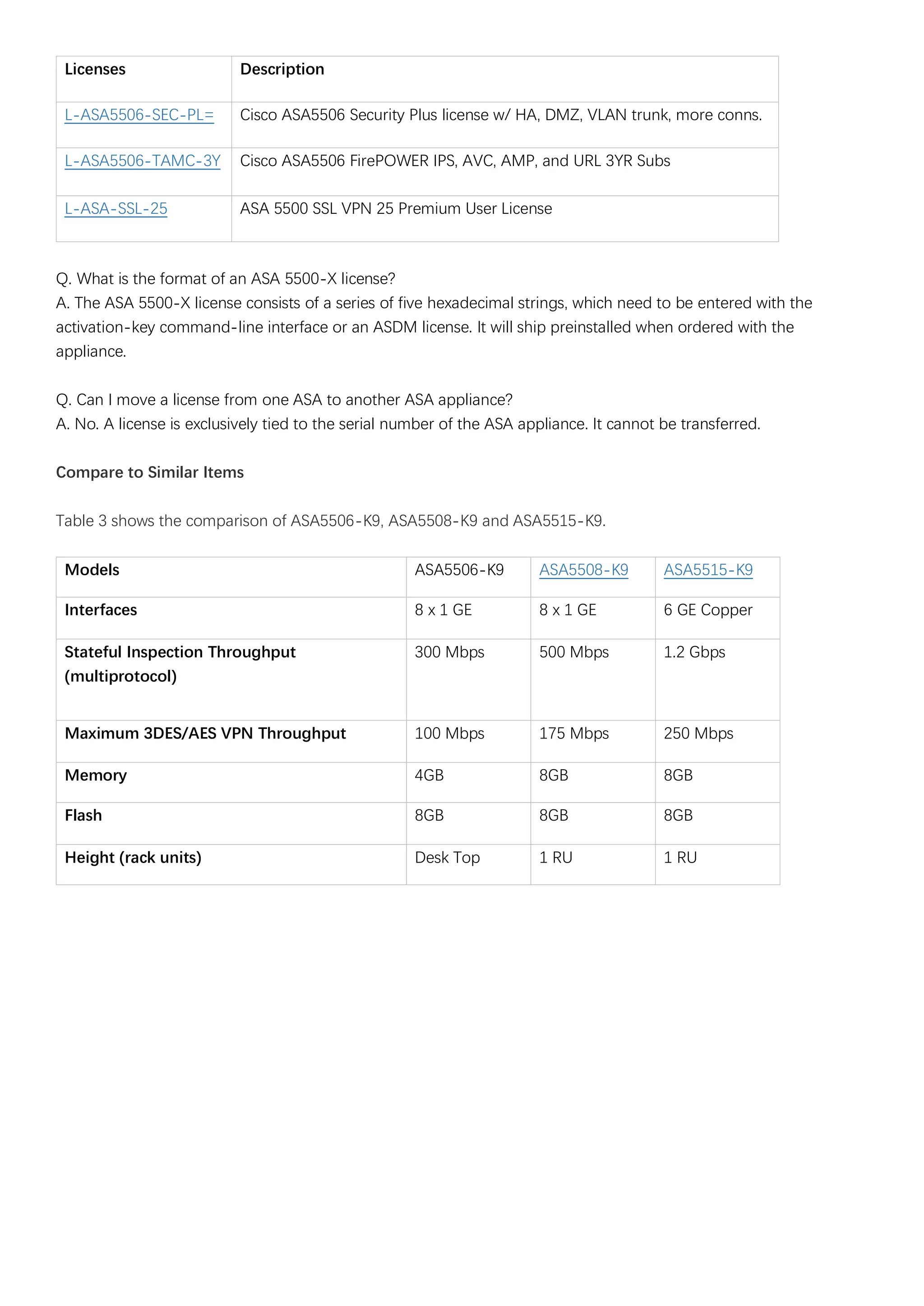 Cisco asa 5506 datasheet | PDF