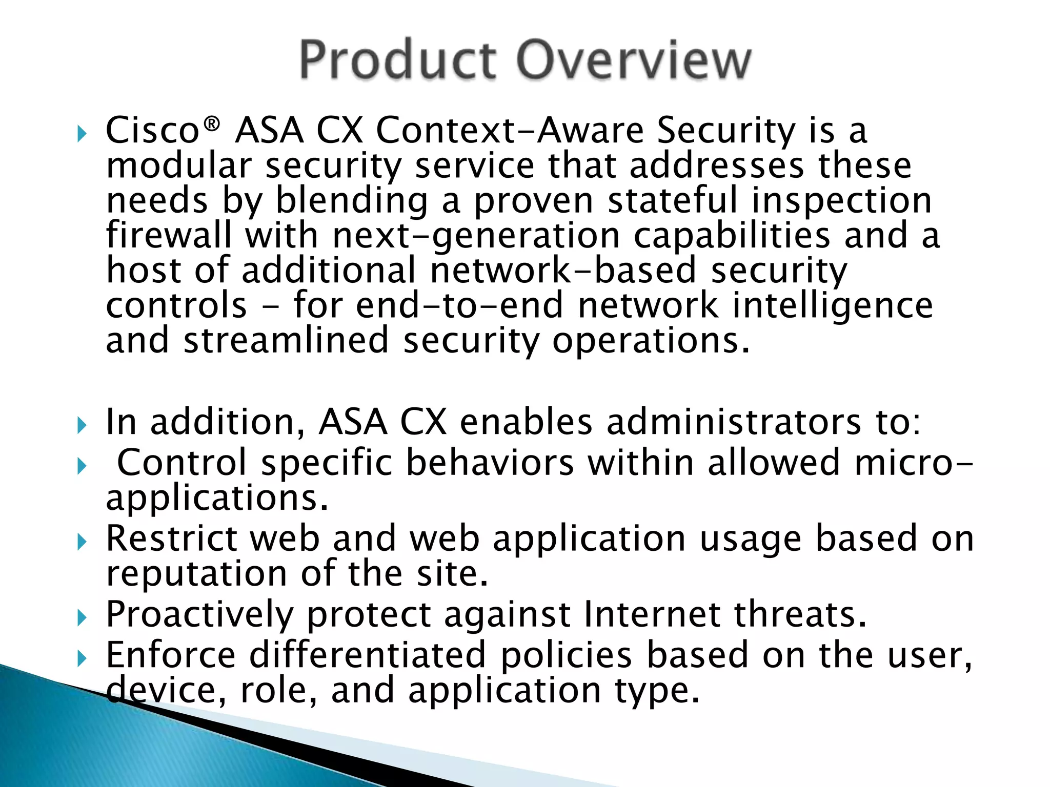 Cisco asa cx firwewall | PPTX | Internet | Computing