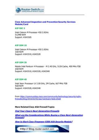 Cisco asa firepower models—the fact sheet | DOCX