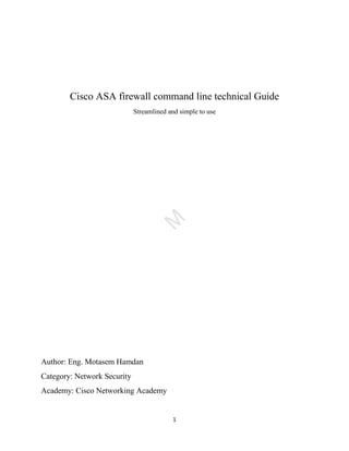 Cisco asa firewall command line technical guide | PDF
