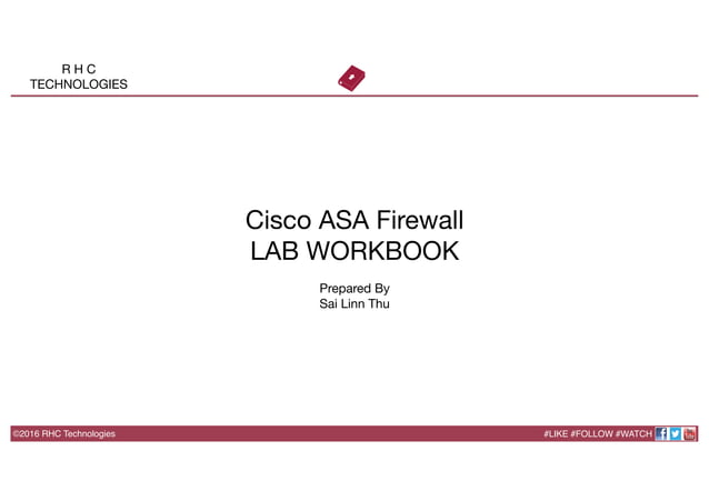Cisco ASA Firewall Lab WorkBook | PDF | Computer Networking | Computing