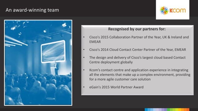 Kcom - An award winning team | PPTX