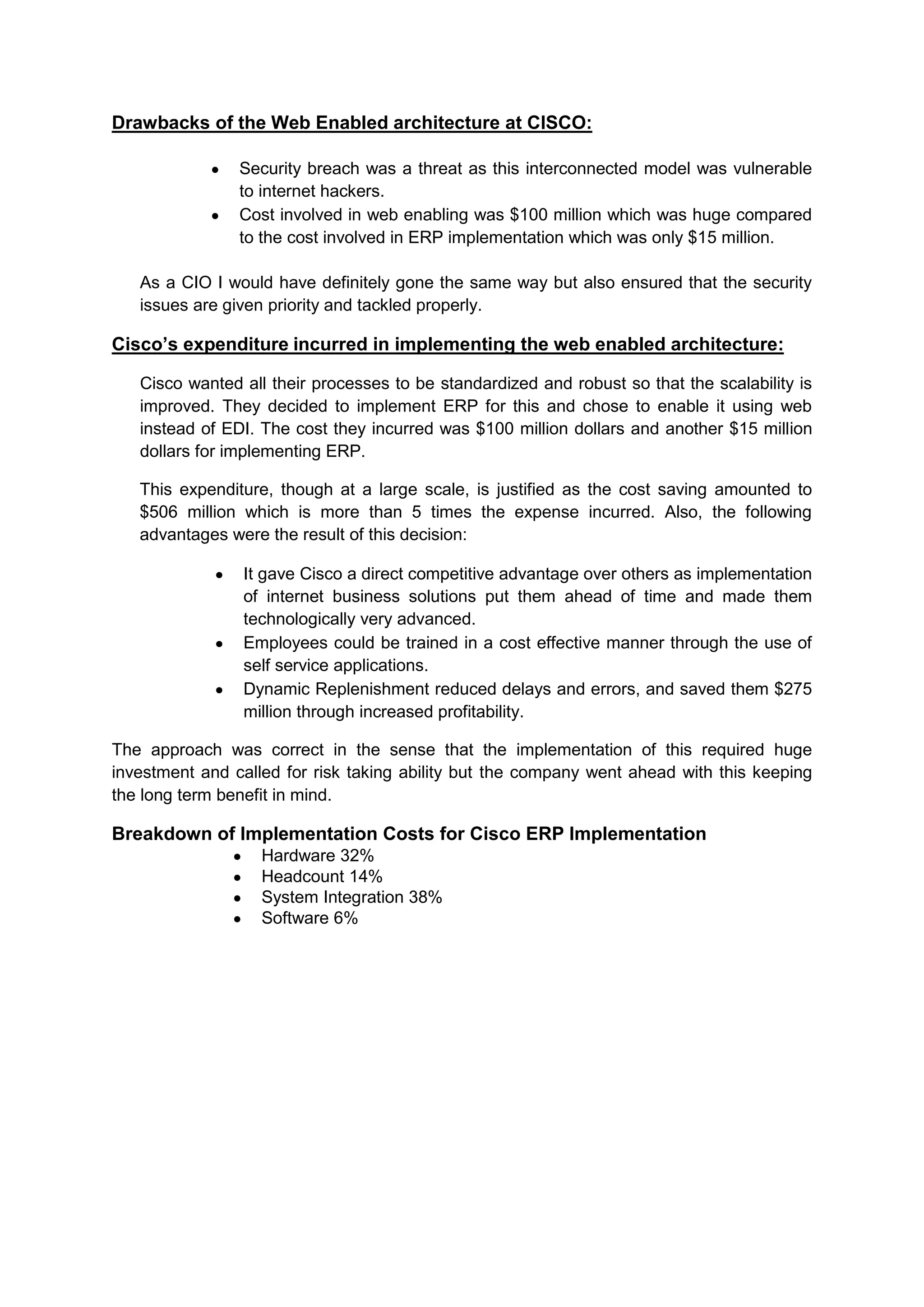 Cisco case report | PDF