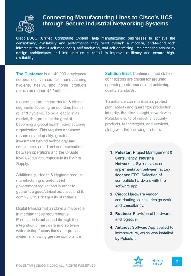 Industrial Networking Systems Secure Integration | Cisco & Polestar ...