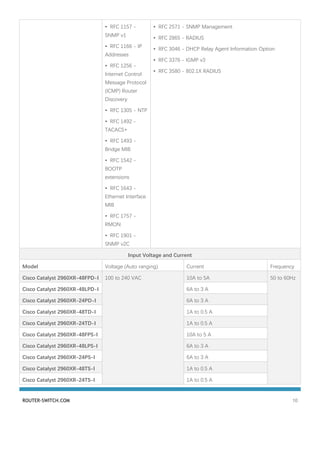 Cisco catalyst 2960 xr series switches datasheet | PDF