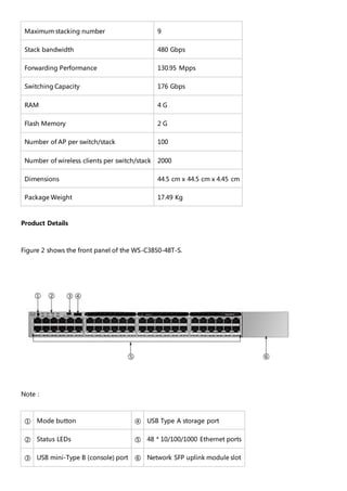 Cisco catalyst 3850-48t-s datasheet | DOCX