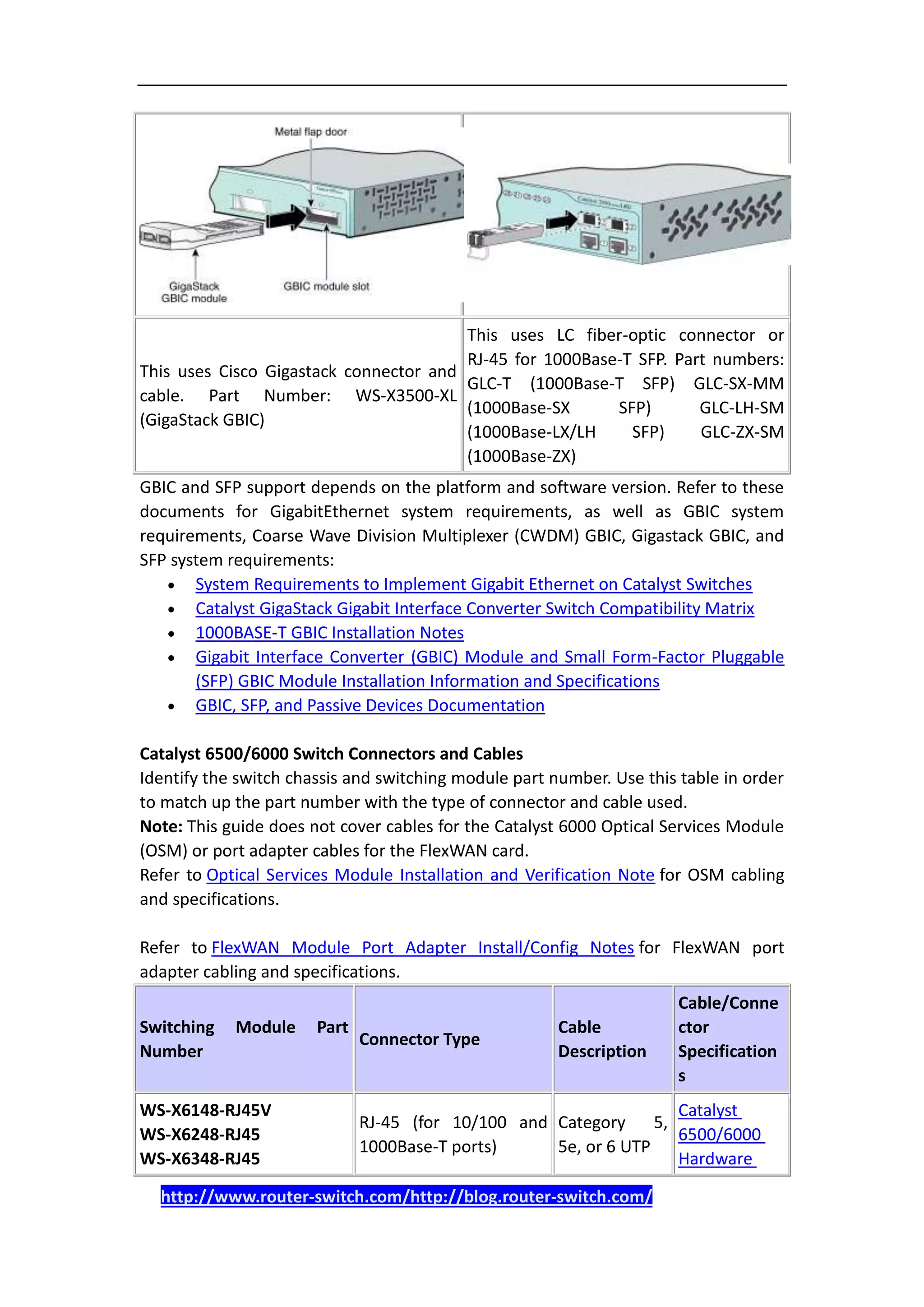 Cisco catalyst switch cable, connector, and ac power cord guide | DOCX