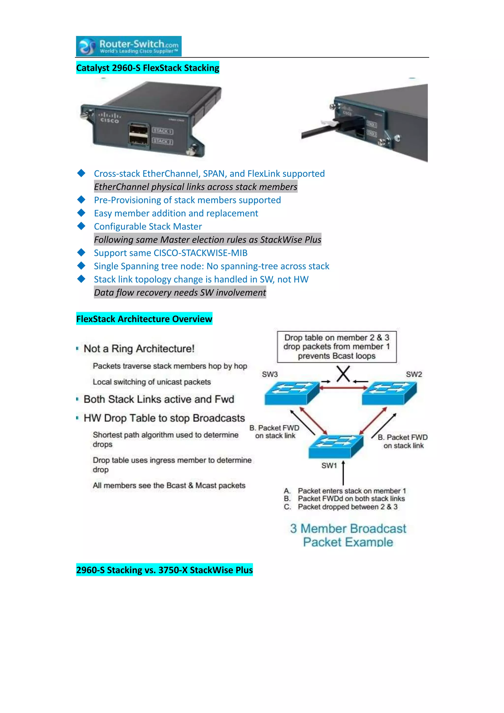 Cisco catalyst switching cisco catalyst 2960-s series technical ...