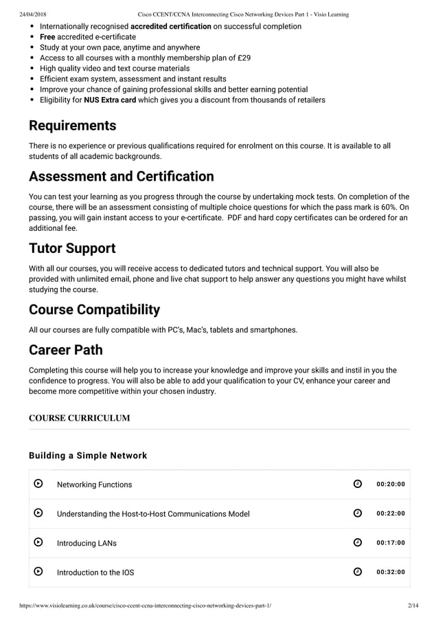 Cisco Ccent Ccna Interconnecting Cisco Networking Devices Part 1