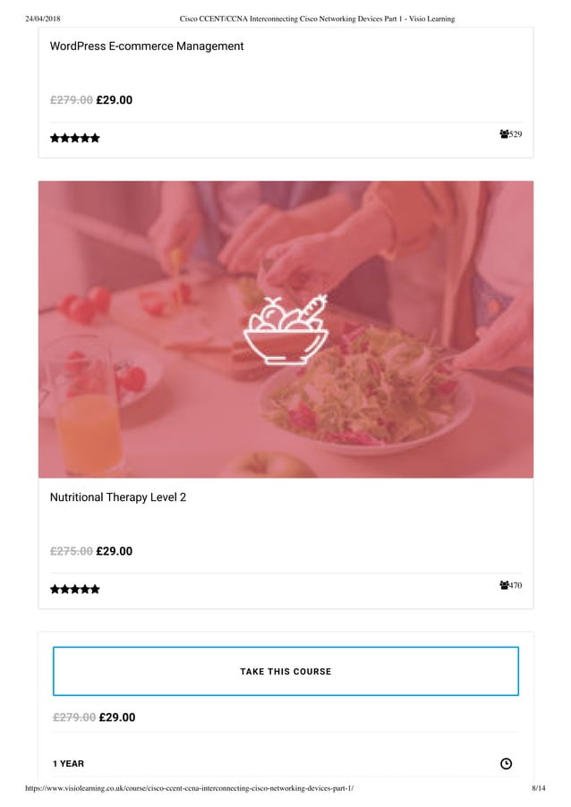 Cisco ccent ccna interconnecting cisco networking devices part 1 - visio learning | PDF