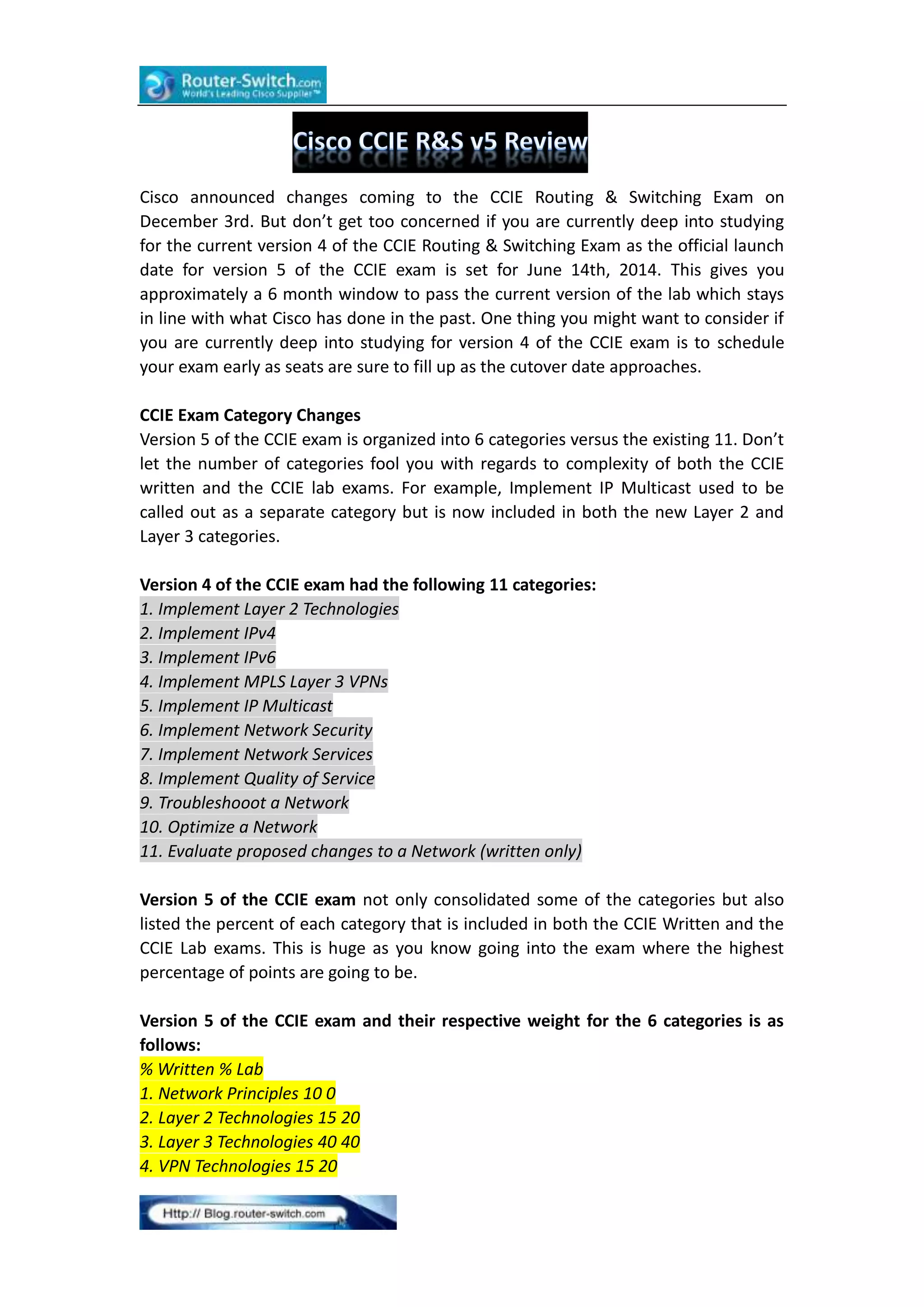 Cisco ccie r&s v5 review | DOCX