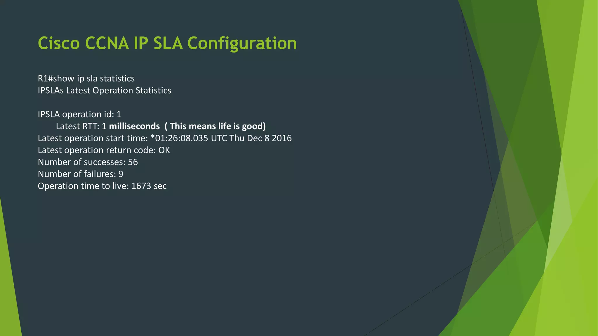 Cisco CCNA-CCNP IP SLA Configuration | PPTX