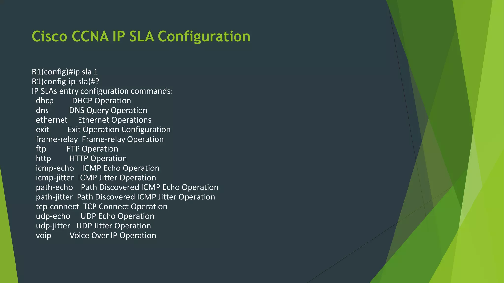 Cisco Ccna Ccnp Ip Sla Configuration Pptx Computer Networking Computing