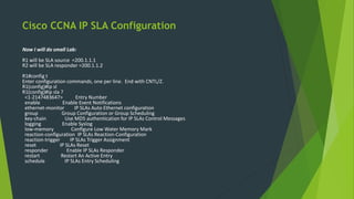 Cisco CCNA-CCNP IP SLA Configuration | PPTX