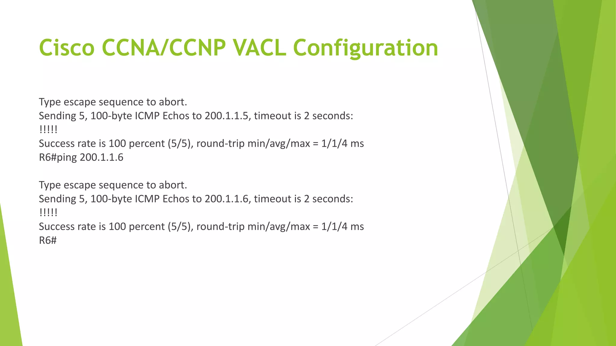 Cisco Ccna Ccnp Vacl Configuration Ppt