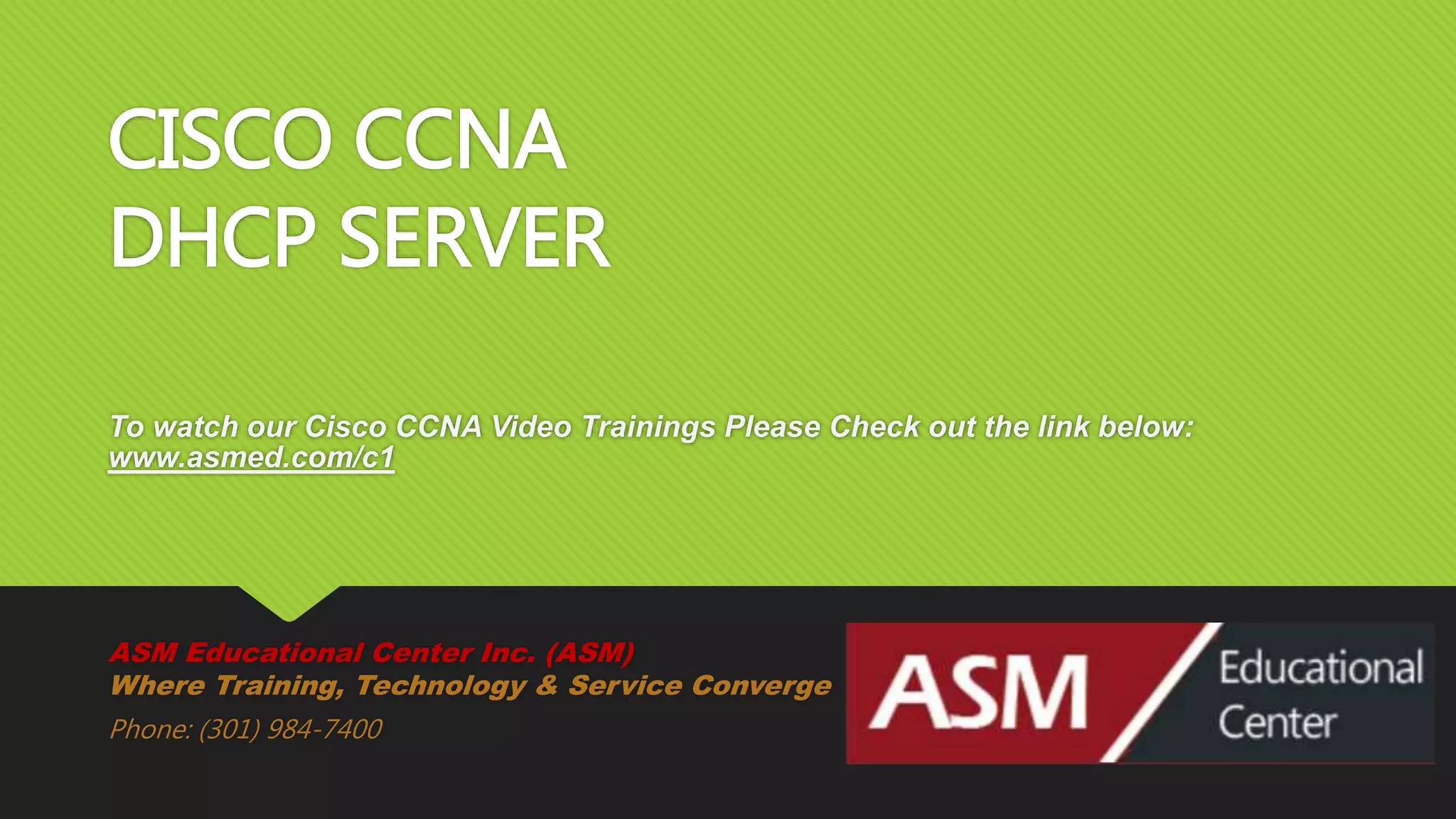 Cisco Ccna Dhcp Server Pptx Computer Networking Computing