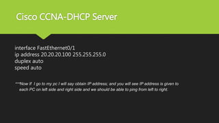 Cisco CCNA- DHCP Server | PPTX