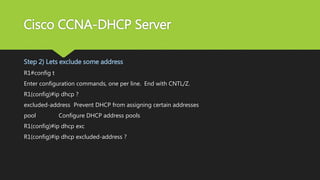 Cisco CCNA- DHCP Server | PPTX