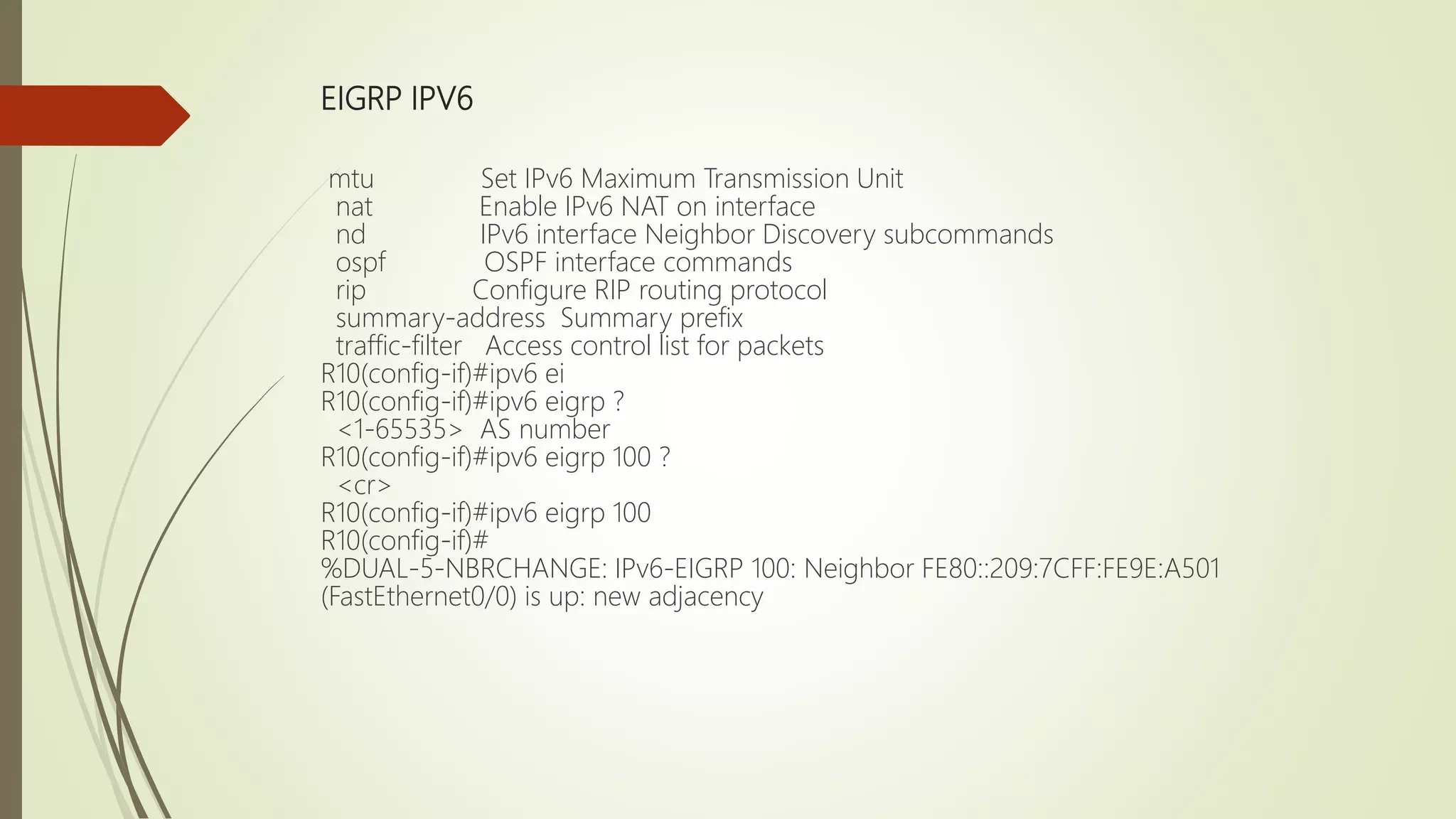 Cisco CCNA EIGRP IPV6 Configuration | PPT