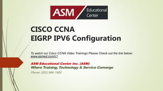 Cisco CCNA EIGRP IPV6 Configuration | PPTX