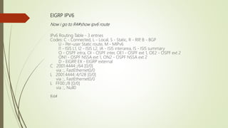 Cisco CCNA EIGRP IPV6 Configuration | PPTX