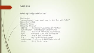 Cisco CCNA EIGRP IPV6 Configuration | PPTX