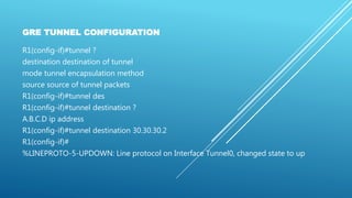 Cisco CCNA GRE Tunnel Configuration | PPT