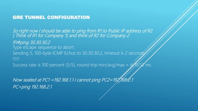 Cisco CCNA GRE Tunnel Configuration | PPT