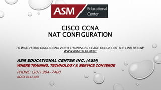 Cisco CCNA- NAT Configuration | PPTX