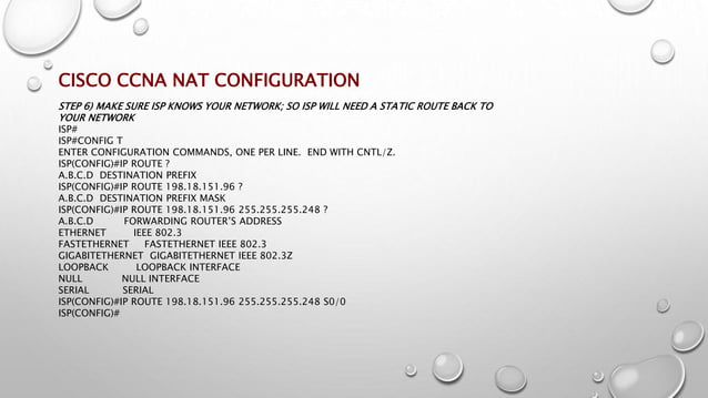 Cisco CCNA- NAT Configuration | PPTX