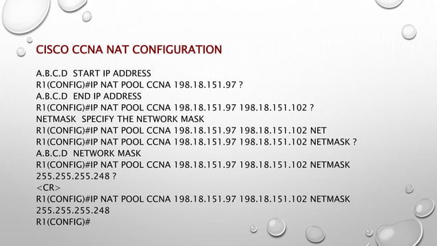 Cisco CCNA- NAT Configuration | PPTX