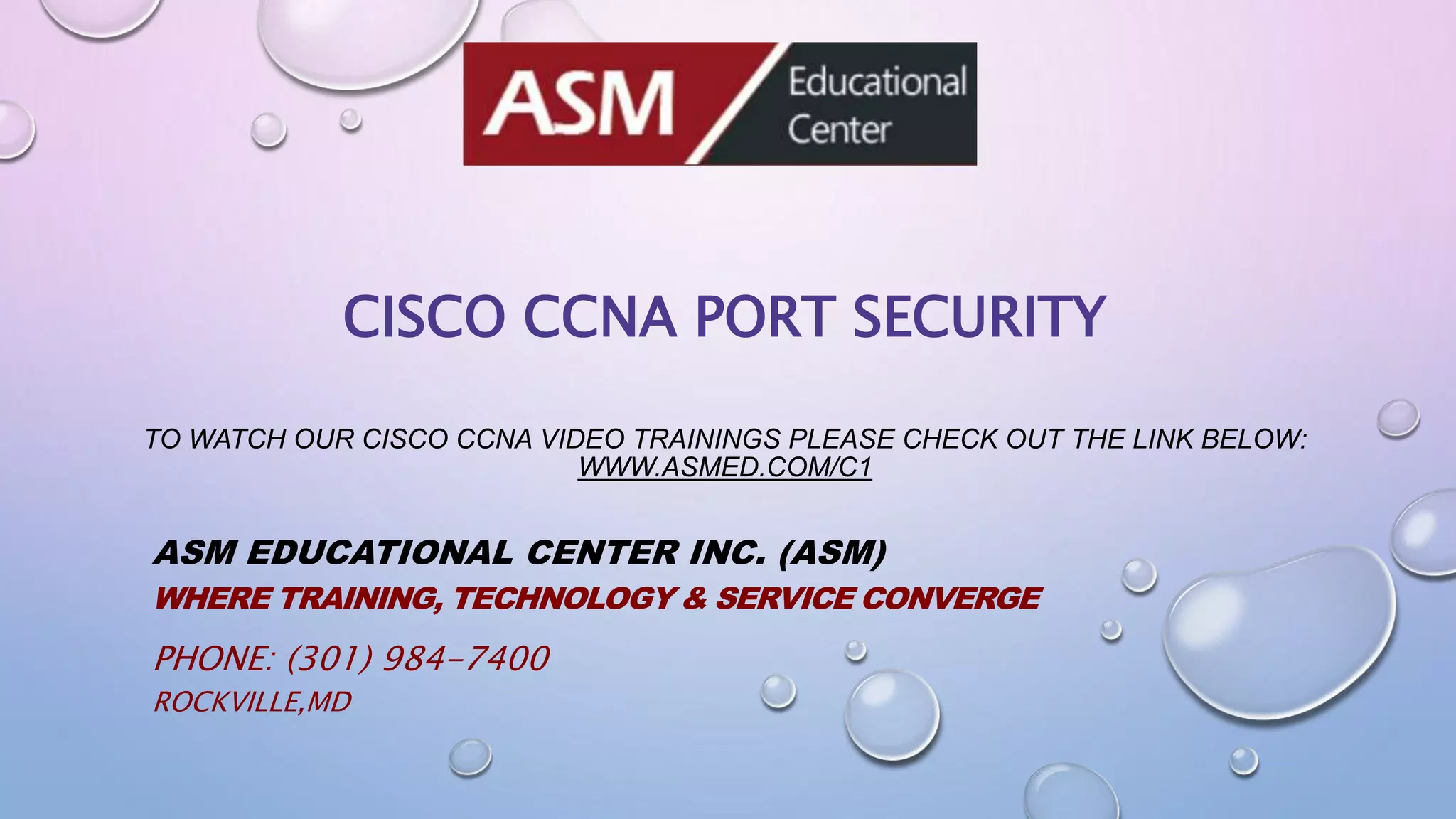 Cisco Ccna Port Security Pptx Information And Network Security Computing