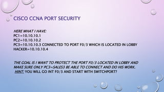 Cisco CCNA Port Security | PPTX