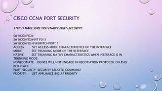 Cisco CCNA Port Security | PPTX