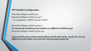 Cisco CCNA- PPP Multilink Configuration | PPTX