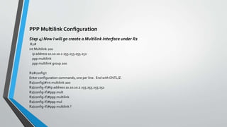 Cisco CCNA- PPP Multilink Configuration | PPTX
