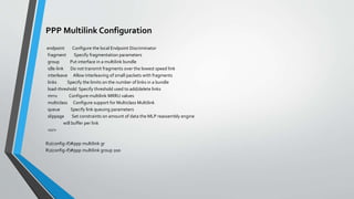 Cisco CCNA- PPP Multilink Configuration | PPTX