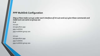 Cisco CCNA- PPP Multilink Configuration | PPTX