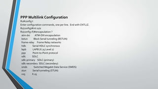Cisco CCNA- PPP Multilink Configuration | PPTX