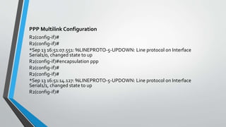 Cisco CCNA- PPP Multilink Configuration | PPTX