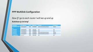 Cisco CCNA- PPP Multilink Configuration | PPTX