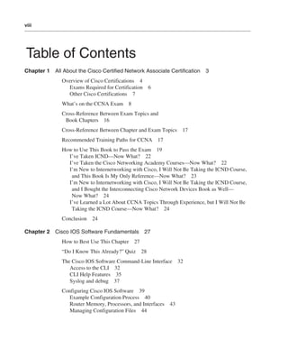 Cisco ccna exam #640 607 certification guide (3rd edition) | PDF