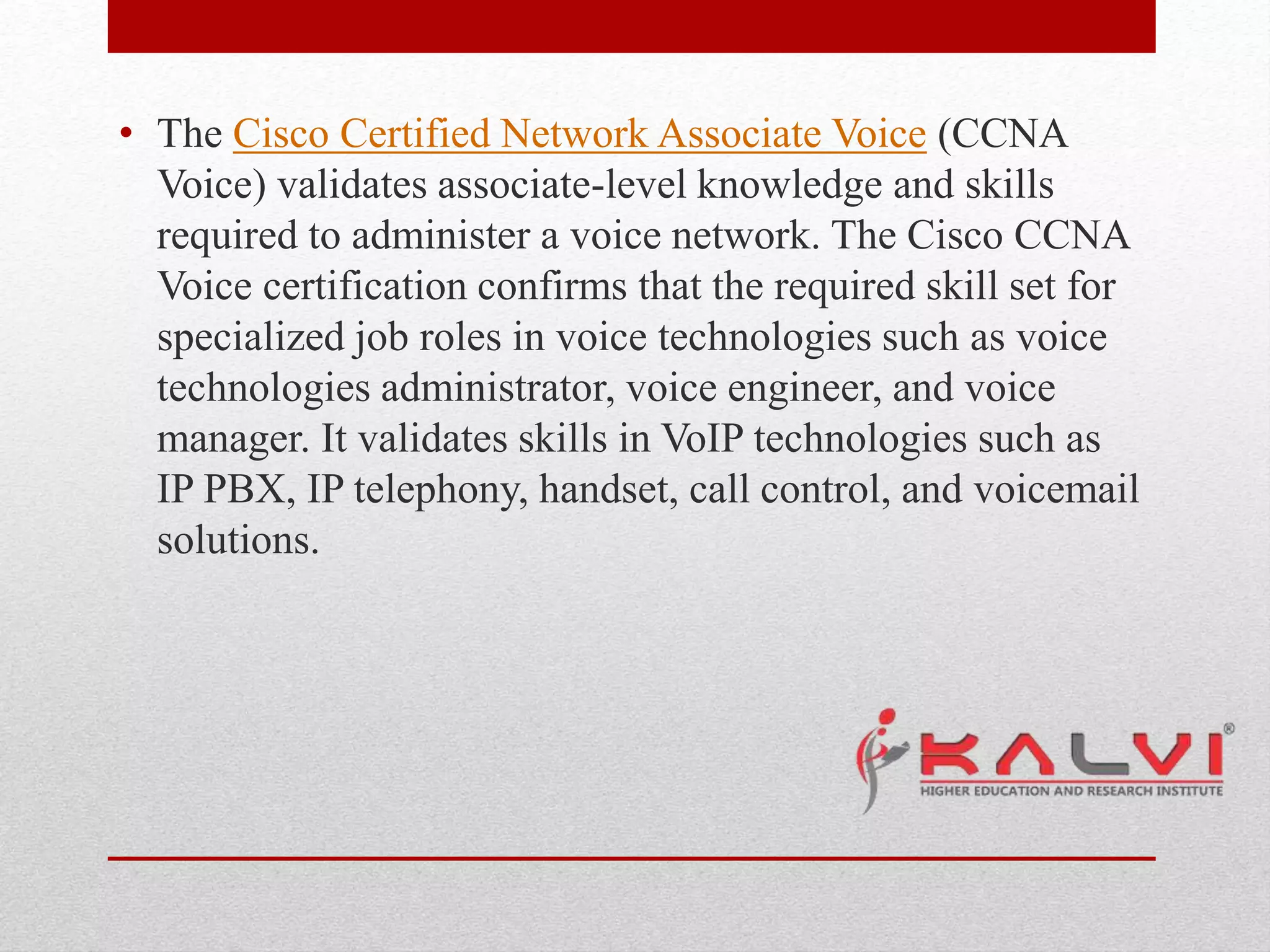 Cisco ccna voice | PPTX