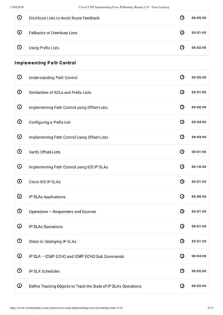 Cisco ccnp implementing cisco ip routing (route) v2.0 - Visio Learning ...