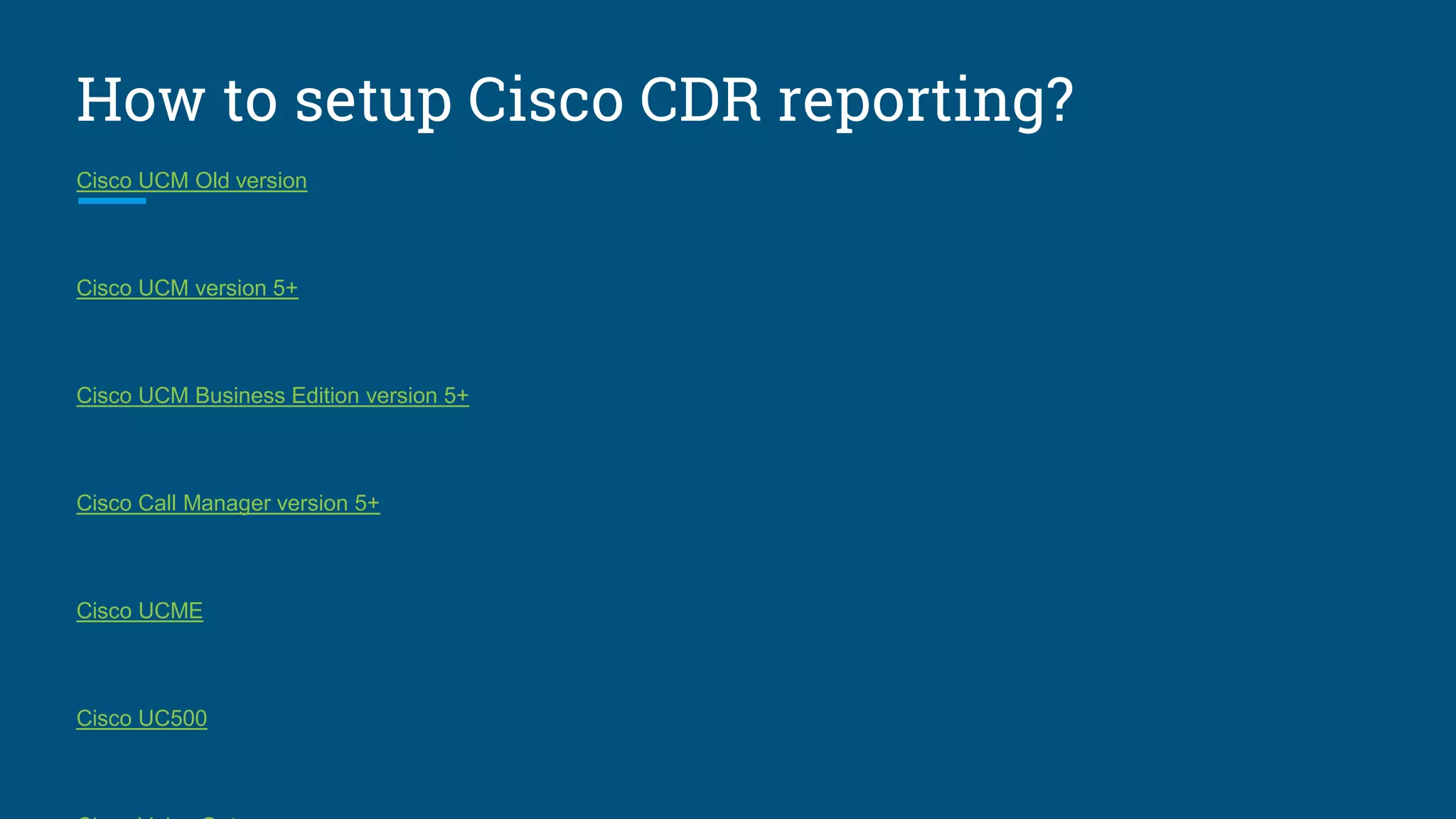 Cisco cdr reporting it’s easy if you do it smart | PPTX